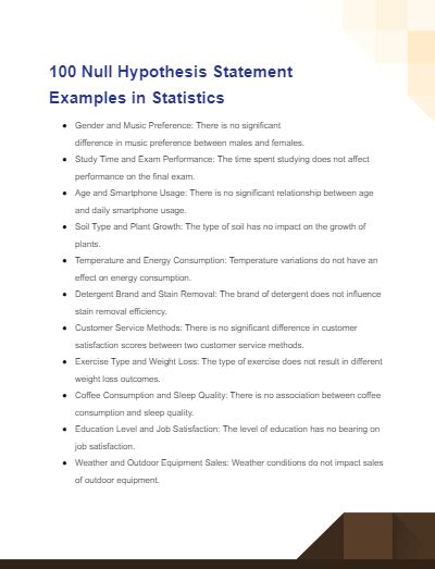 100 Null Hypothesis In Statistics Examples How To Write Tips Examples