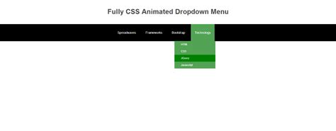 fully css animated dropdown menu spreadwaves spreadwaves