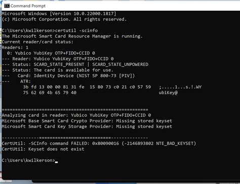 there s no yubikey minidriver for windows arm64