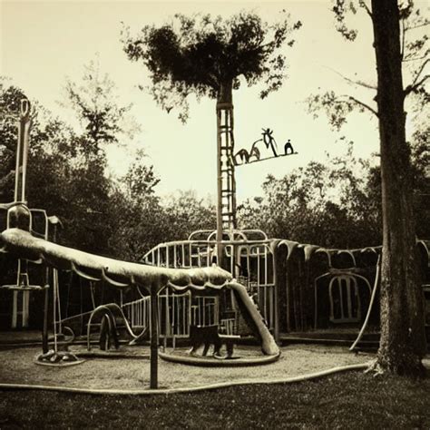 Krea A Haunted Playground From The 1930s Complete With A Slide And