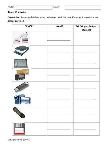 hardware worksheet teaching resources artofit
