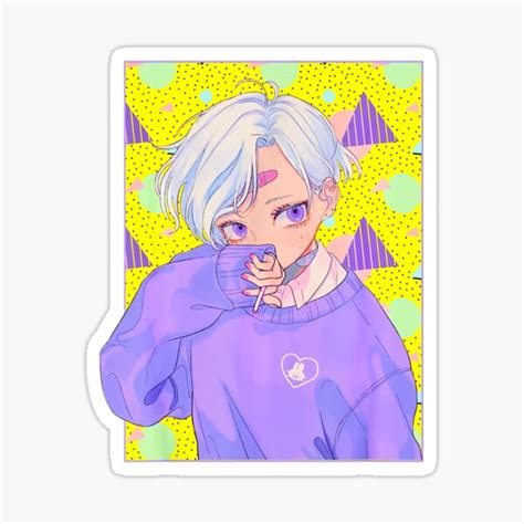 Fanart Anime Girl Japanese Aesthetic Anime Otaku Sticker For Sale By