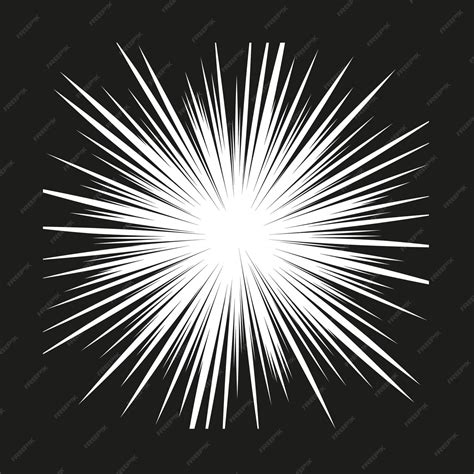Linhas De Velocidade Radial Para Quadrinhos Fundo De Explosão Ação De