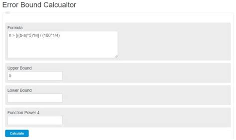 error bound calculator simpsons rule calculator academy