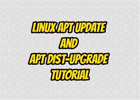 linux apt update and apt dist upgrade tutorial linuxtect