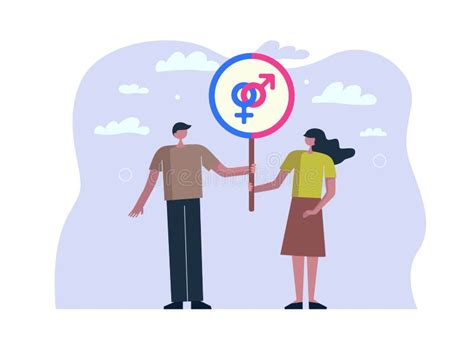 Man And Woman Together Holding Sign With Mars And Venus Heterosexual