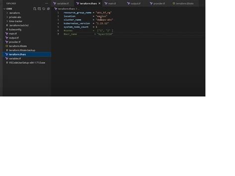 azure kubernetes cluster by using terraform and troubleshoot and fix