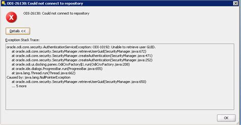 an interesting problem with odi unable to retrieve user guid