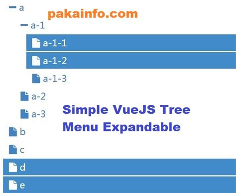simple vuejs tree menu expandable pakainfo