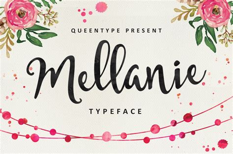 mellanie typeface ~ script fonts ~ creative market
