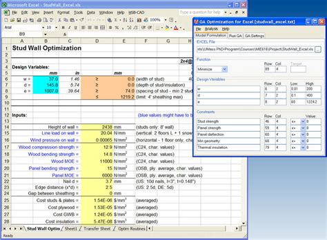 genetic algorithm optimization for ms excel by [as]
