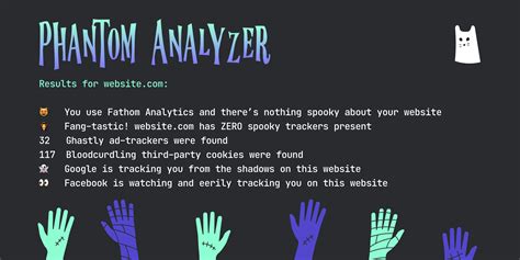 phantom analyzer scans websites for spy pixels it runs