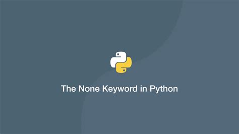 how to use the none keyword in python skillsugar