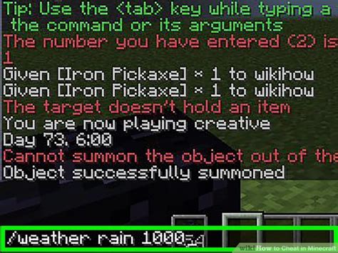 how to cheat in minecraft with pictures wikihow