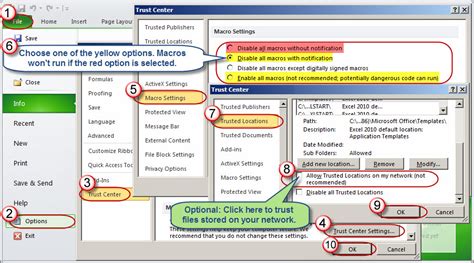 excel 2010 enable macros accounting advisors inc