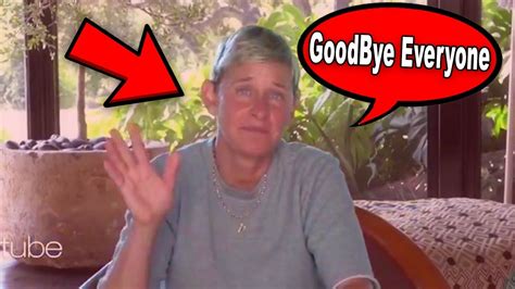 Ellen Responds To Her Show Being Cancelled Youtube