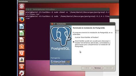 instalación postgresql en ubuntu virtualbox youtube