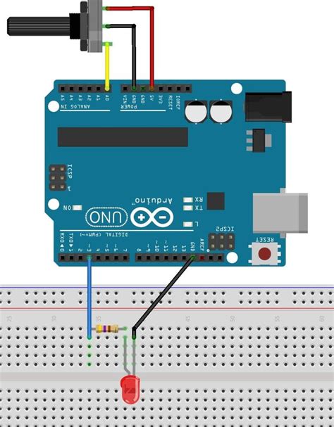 figura 3 circuito para teste de pwm com arduino arduino embarcados