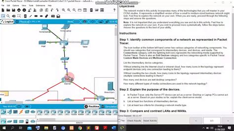1 5 7 packet tracer network representation youtube