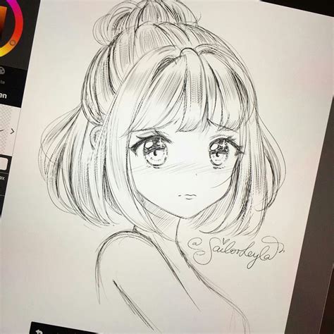 Como Desenhar Rosto De Anime Feminino De Frente Passo A Passo Desenhos