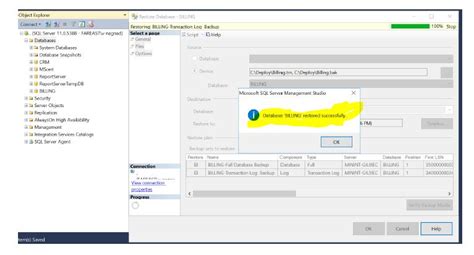 dba knowledge sharing unable to create restore plan due