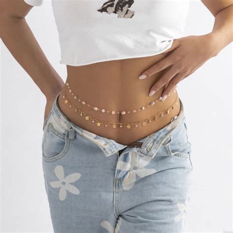 Summer Double Layer Butterfly Crystal Body Chain Jewelry Beach Bikini