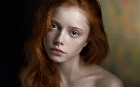 Hd Wallpaper Women Face Portrait Redhead Ekaterina Yasnogorodskaya