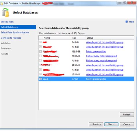 troubleshooting ms sql server adding database back to always on high
