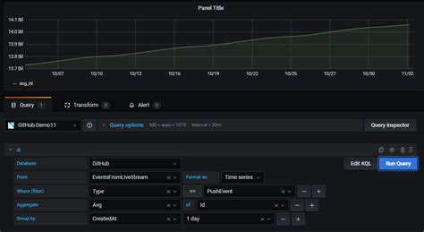 grafana query editor for azure data explorer plugin