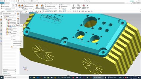 assembly components in nx by using concentric constraint and move