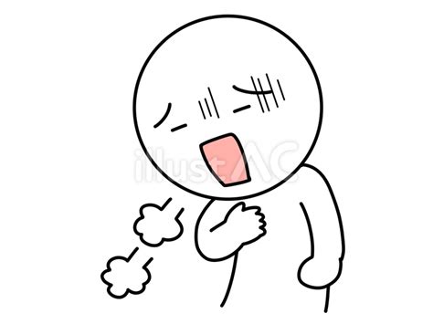息切れに苦しむ棒人間イラスト No 23548195｜無料イラスト・フリー素材なら「イラストac」