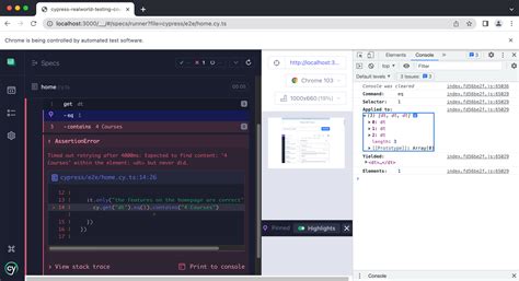 how to debug failing tests cypress testing tools