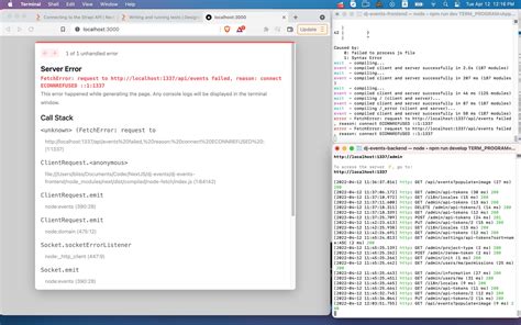 node js strapi fetcherror request to localhost 1337 api