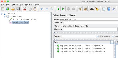 how to run multiple urls in jmeter and it should display on one screen