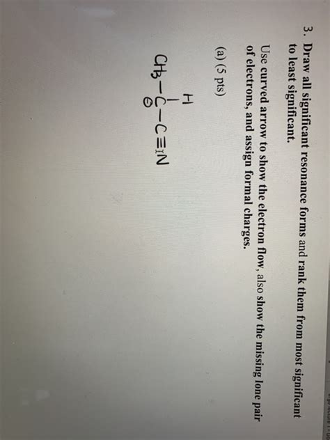 Solved Lugo 3 Draw All Significant Resonance Forms And Rank