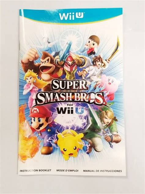 Super Smash Bros For Wii U Instruction Manual Booklet Only Ebay