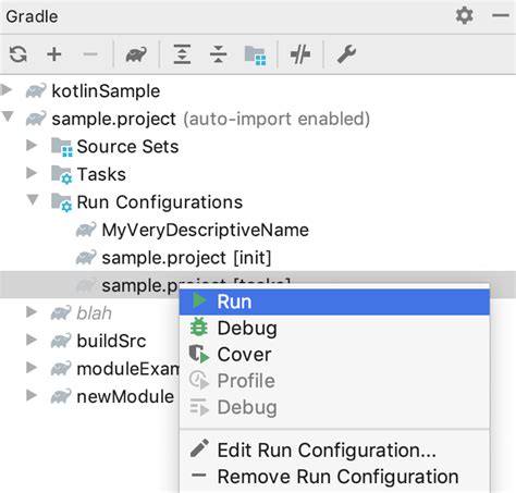 gradle tasks—intellij idea