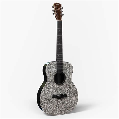 Taylor Swift Sparkle Acoustic Guitar 3d Turbosquid 2095205