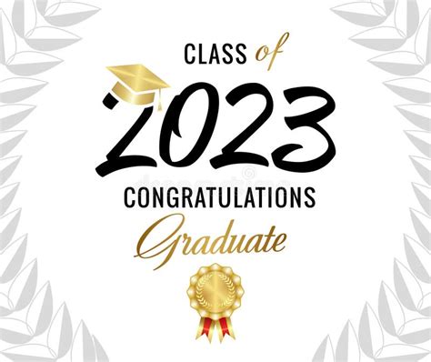 Class Of 2023 Graduate Photo Frame A4 Stock Vector Illustration Of