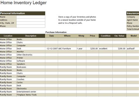 Microsoft Excel Inventory Template ~ Excel Templates