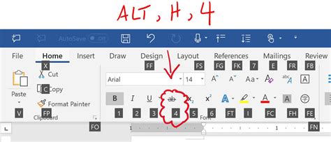 strikethrough shortcut key word excel and powerpoint nuts and bolts