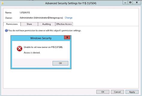 solved no access to folder data ontap api failed permission denied