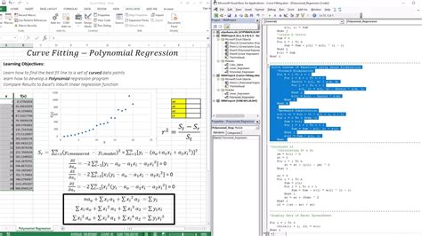 Polynomial Regression Excel Vba Youtube