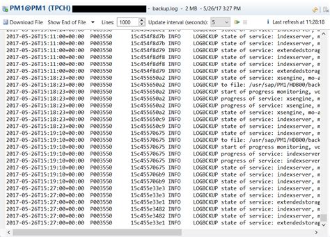 reviewing available backups