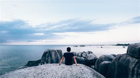 Free Images Beach Sea Coast Rock Ocean Horizon Person Shore