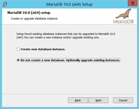 upgrade mysql 5 6 vers mariadb 10 0 sur windows