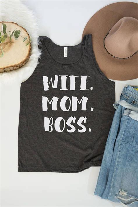 Wife Mom Boss Womens Tank Top Best Seller Graphic Tee Trending Tank