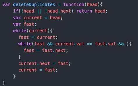 leetcode 83 remove duplicates in sorted linked list javascript