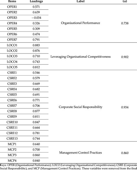 Factor Loadings And Robustness Tests Efa Download Scientific Diagram