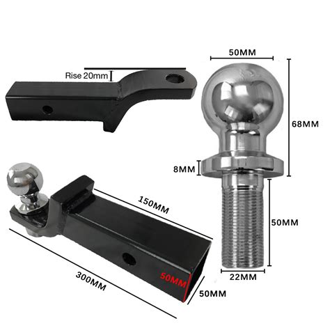 Towbar Tongue Tow Ball Mount Hitch Caravan 4x4 4wd Car Tow Bar Trailer